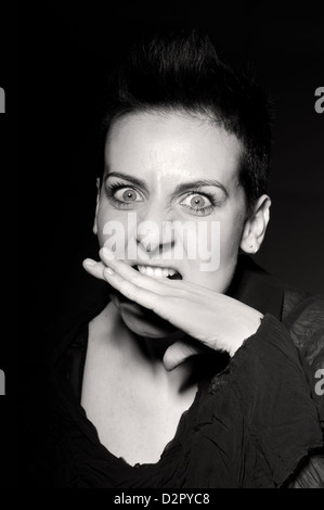 Hand-acting woman Stock Photo - Alamy