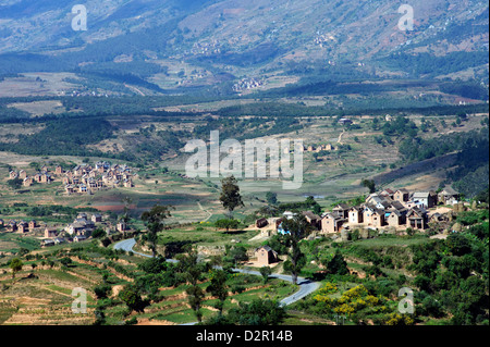 Landscape in the Central Highlands of Madagascar, Africa Stock Photo ...
