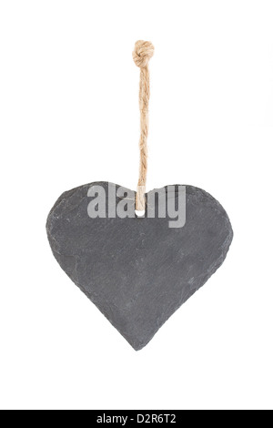 Heart shaped piece of slate Stock Photo - Alamy