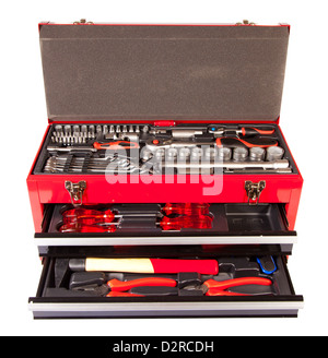 Toolbox with black-red instruments Stock Photo - Alamy