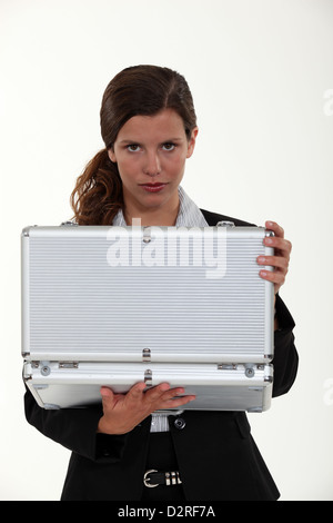 Briefcase with secret compartment Stock Photo - Alamy