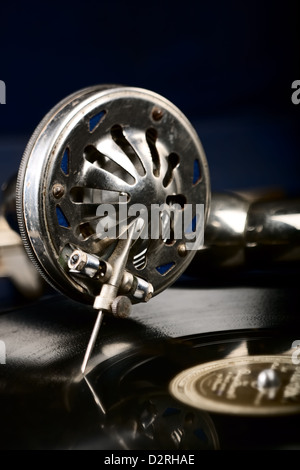 vintage phonograph close up shot with shallow depth of field Stock ...