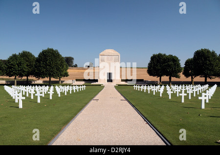 General view of the Somme American Cemetery near Bony, France Stock ...