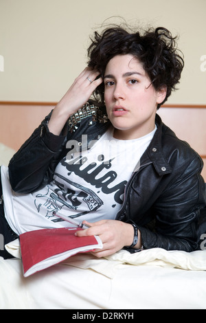 Berlin, Germany, Jen Markowitz, lead singer of the rock group Dance ...