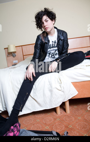 Berlin, Germany, Jen Markowitz, lead singer of the rock group Dance ...