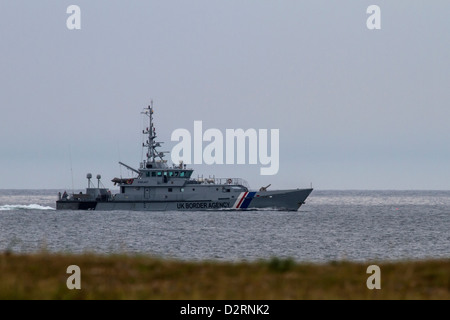 HMC Vigilant a Border Agency (Customs) cutter moored in Cowes Harbour ...