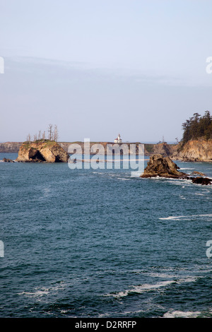 Lighthouse off the Oregon Coast Stock Photo - Alamy