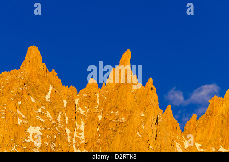 Spires on the Sierra crest near Mount Whitney, John Muir Wilderness ...