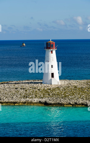 View of lighthouse in Nassau, Bahamas in the Caribbean sea Stock Photo ...