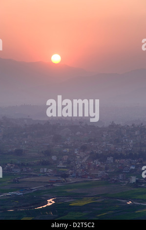 Sunset over Kathmandu Nepal Stock Photo - Alamy