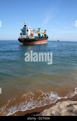 Cargo ship aground Stock Photo - Alamy