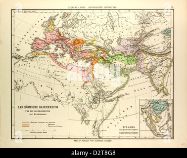 Map of the Roman Empire, 2nd century AD Stock Photo - Alamy