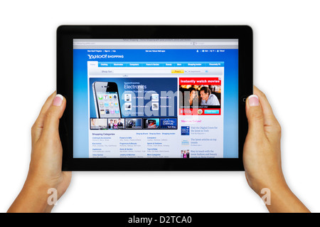 iPad screen showing Yahoo! Shopping website Stock Photo - Alamy