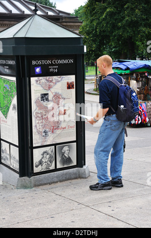 Boston Commons map, Boston, Massachusetts, USA Stock Photo - Alamy