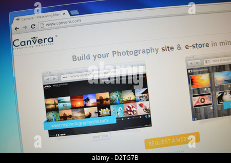 Canvera.com website screenshot Stock Photo - Alamy