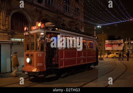 Istanbul, Turkey, the historical Tramvay in Beyoglu Stock Photo - Alamy