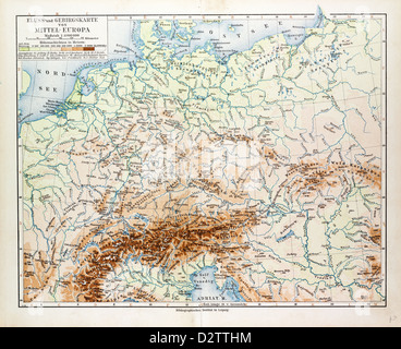 MAP OF EUROPE 1899 Stock Photo - Alamy