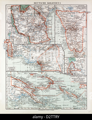 MAP OF GERMAN COLONIES GERMAN NEW GUINEA 1899 Stock Photo - Alamy