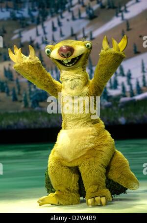 The characters of the new stage show 'Ice Age Live! A mammoth adventure ...