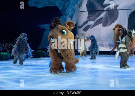 The characters of the new stage show 'Ice Age Live! A mammoth adventure ...