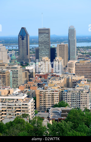 Montreal day view from Mont Royal with city skyline Stock Photo - Alamy