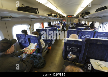 Inside a Shinkansen bullet train, Japan Stock Photo - Alamy