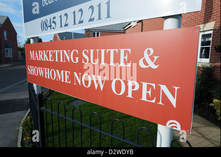 New Housing Development Advertising Sign England Stock Photo - Alamy