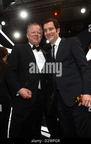 German actor Axel Milberg, actor Clive Owen L-R attend the 48th Golden ...