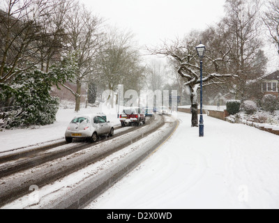 Weather - Snow in the UK, Solihull West Midlands Winter 2013 Stock ...