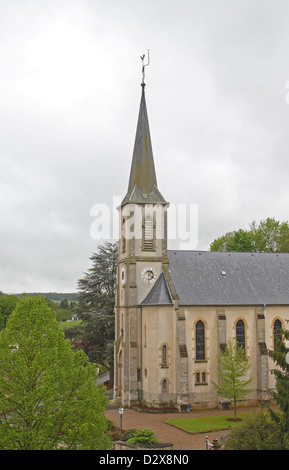 Church and village at Useldange, Luxembourg (viewed from Useldange ...