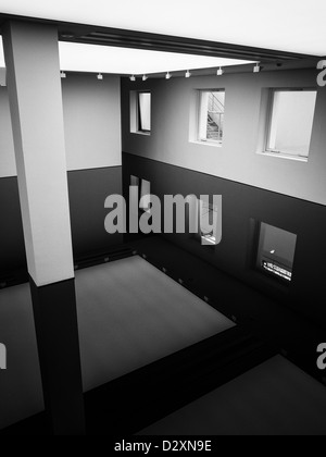 Richard Wilson and his oil installation in Saatchi gallery Stock Photo ...