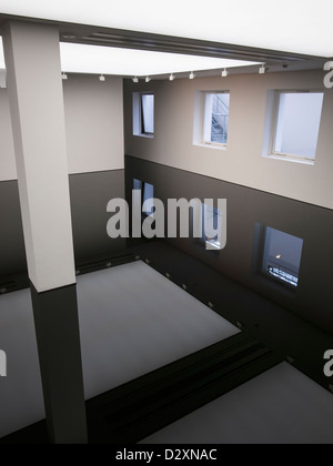 Richard Wilson and his oil installation in Saatchi gallery Stock Photo ...