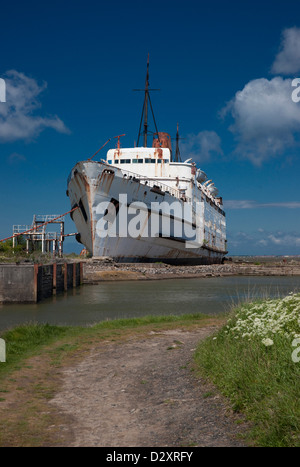 Mostyn Docks, River Dee, North Wales, UK. TSS Duke of Lancaster ...