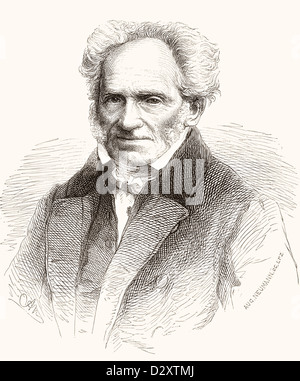 Portrait of Arthur Schopenhauer - a German philosopher. Illustration of ...