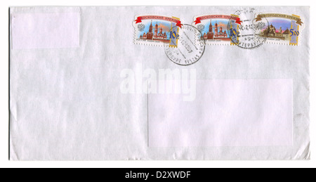 RUSSIA - CIRCA 2009: Mailing envelope with postage stamps dedicated to ...