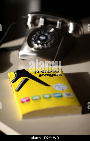 Yellow Pages phone directory book Stock Photo - Alamy