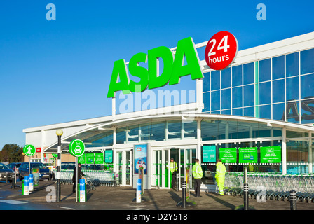 Exterior of ASDA 24 hours supermarket in Brighton East Sussex England ...
