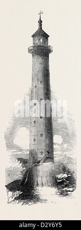 cast iron lighthouse constructed for the Great Isaac Cay rocks Stock ...