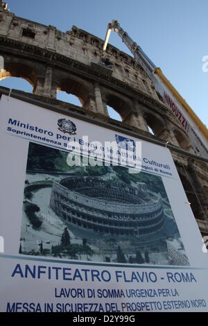 4 Feb 2013 restoration work on the colosseum in Rome Italy Stock Photo ...