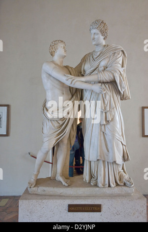 statue of Orestes and Electra, National Roman Museum, Palazzo Stock ...
