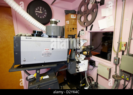 super lume-x lamphouse film projector in old cinema projection room ...