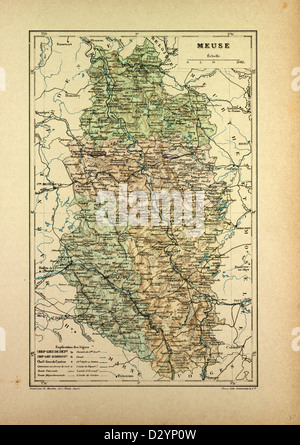 MAP OF MEUSE FRANCE Stock Photo - Alamy