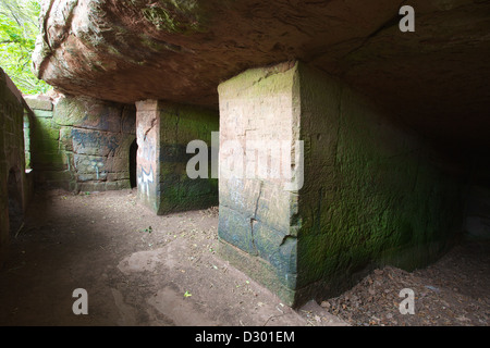Wetheral Priory man-made caves Cumbria, England. United Kingdom,Great ...