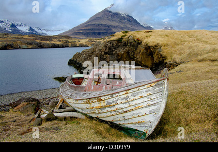 Bow of a Small Lonely Fishing Boat on a Street in El Pajar, Gran ...