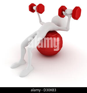 3d man aerobic training Stock Photo - Alamy