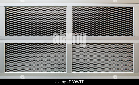 Perforated Steel Garage Security door on perspective Stock Photo - Alamy