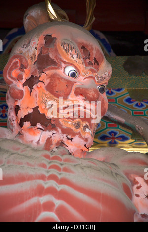 The A-Un (Nio) statues at Toshogu Shrine in Nikko, Japan, stand at the ...