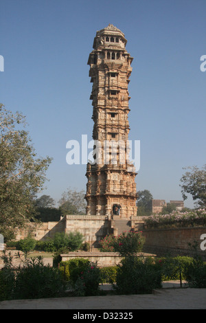 kirti stambh of Chittorgarh Stock Photo - Alamy