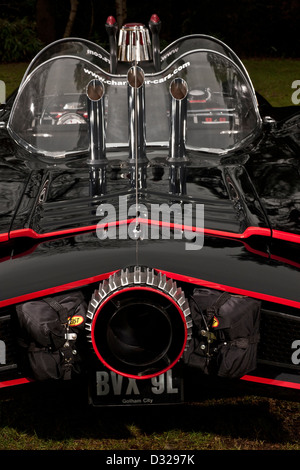 Batmobile, red and black with glass windscreen Stock Photo - Alamy