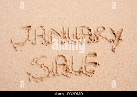 JANUARY SALE, text written on blue grungy postal stamp Stock Photo - Alamy